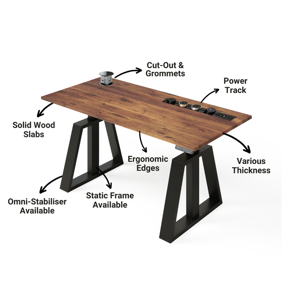Custom Solid Wood Tables Singapore | Luxury Ergonomic Standing Desks ...