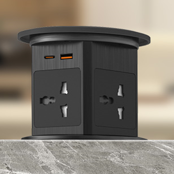 Concealed Electric Lifting Socket With 15W Fast Wireless Charger & Fas ...
